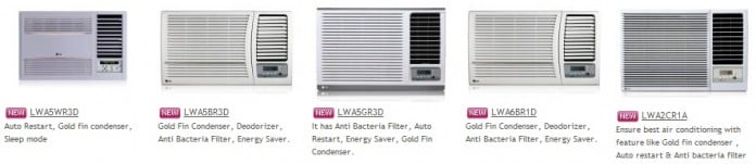 LG Window Air Conditioner (AC) Review, Features, Models And Price