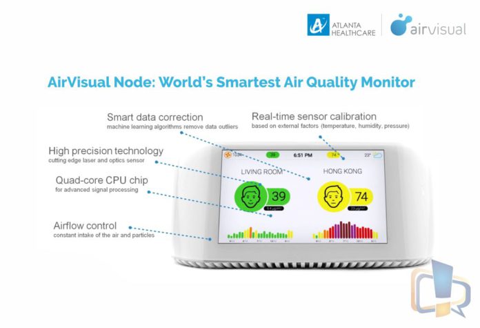 Atlanta Healthcare's Airvisual Node Launched: A Smart Air Quality Monitor